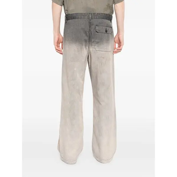 Our Legacy Grey Denim Wide-leg Jeans - Gray
