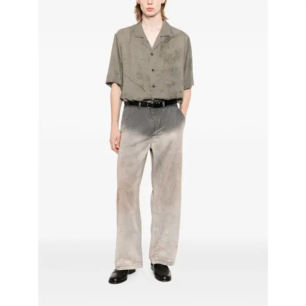 Our Legacy Grey Denim Wide-leg Jeans - Gray