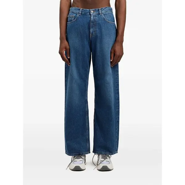 Palm Angels Wide Leg Denim Jeans