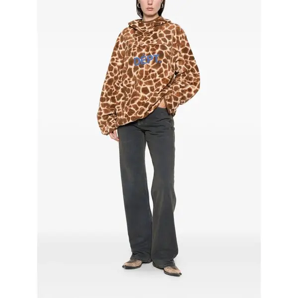GALLERY DEPT. Giraffe Print Fleece Hoodie