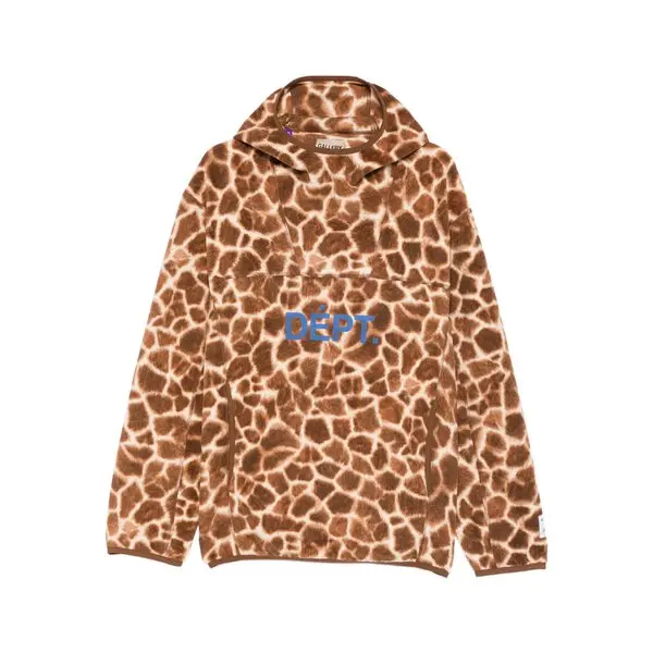 GALLERY DEPT. Giraffe Print Fleece Hoodie - Cream