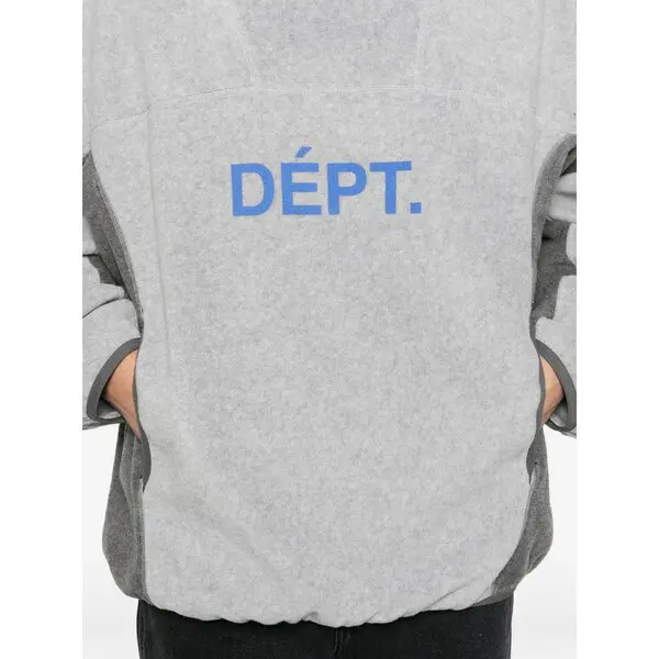 GALLERY DEPT. Grey Logo Print Fleece Hoodie