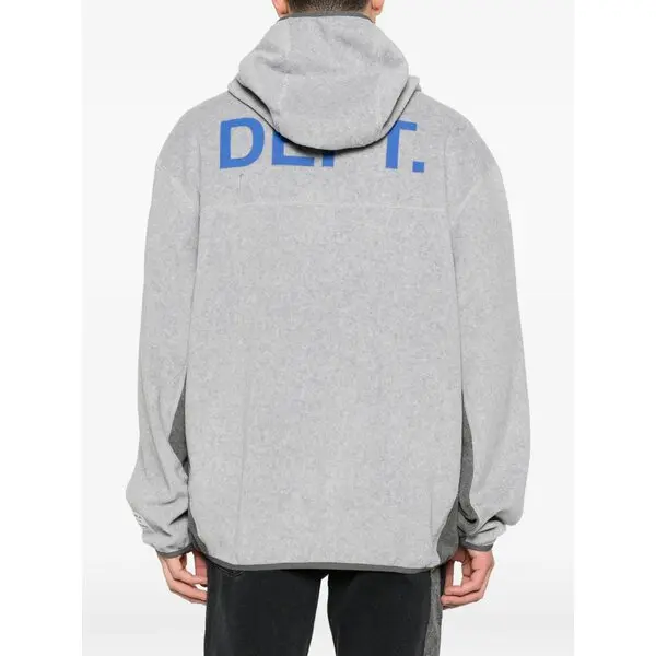 GALLERY DEPT. Grey Logo Print Fleece Hoodie