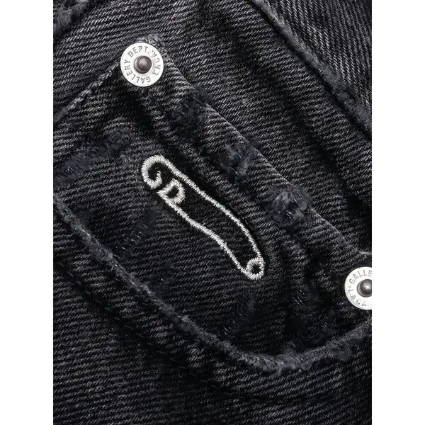 GALLERY DEPT. Grey Denim Wide-leg Jeans With Appliqué Detailing