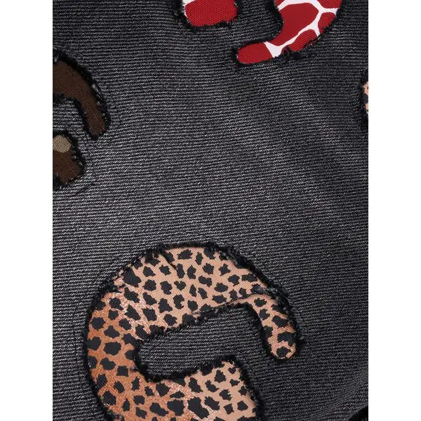 GALLERY DEPT. Grey Denim Wide-leg Jeans With Appliqué Detailing