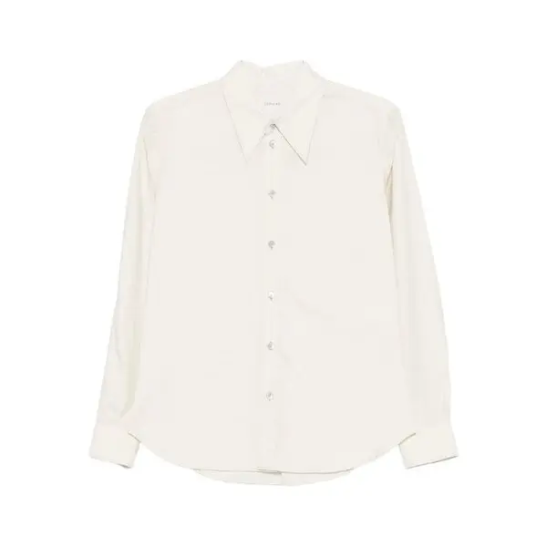 LEMAIRE Silk And Cotton Blend Long Sleeve Shirt - Cream