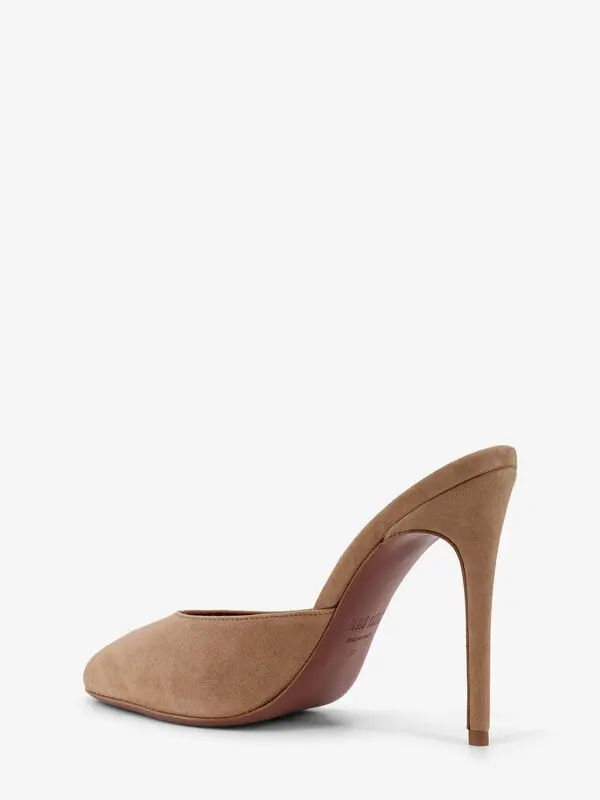 Paris Texas Vera Suede Peep-toe High Heel Sandals - Cream