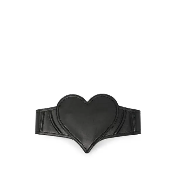 VIVIENNE WESTWOOD Grained Leather Harness Belt With Silver-tone Hardware - Black