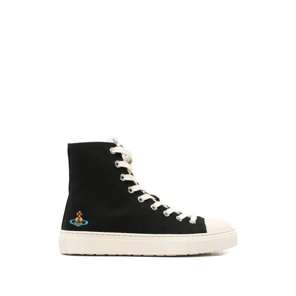 VIVIENNE WESTWOOD Canvas High-top Trainers - Black