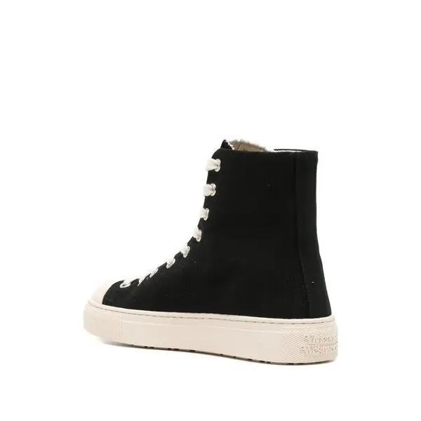 VIVIENNE WESTWOOD Canvas High-top Trainers - Black