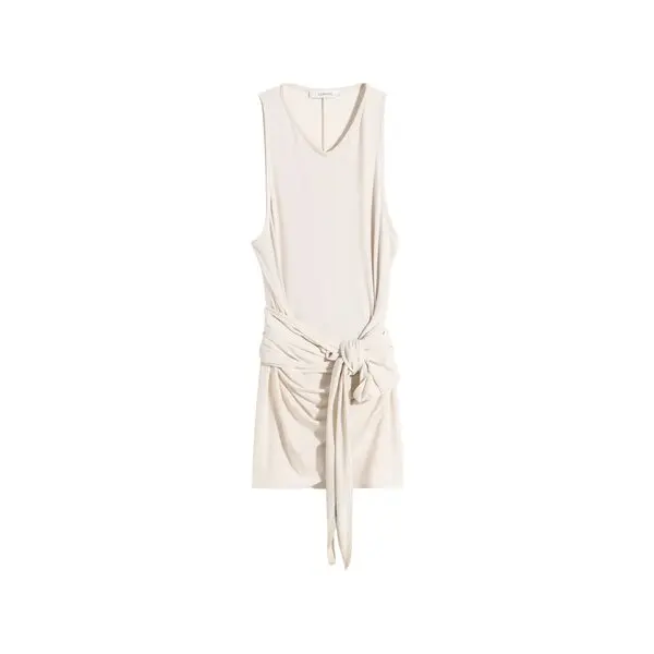 LEMAIRE Sleeveless Draped Wrap Top With Tie Detail