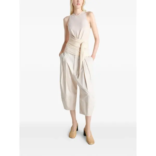 LEMAIRE Sleeveless Draped Wrap Top With Tie Detail