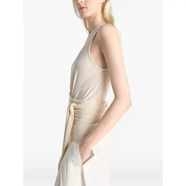 LEMAIRE Sleeveless Draped Wrap Top With Tie Detail