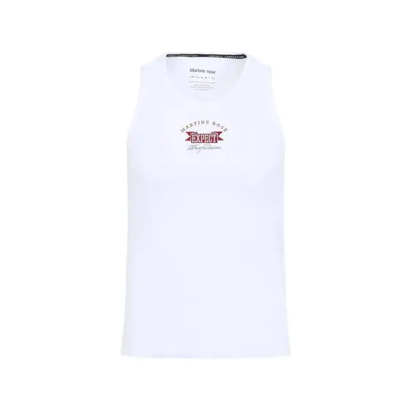 Martine Rose Logo Detail Sleeveless Tank Top - White