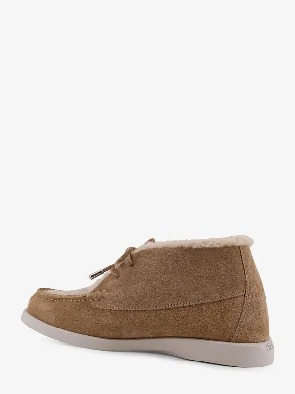 Dior Suede Lace-up Shoes With Oblique Logo