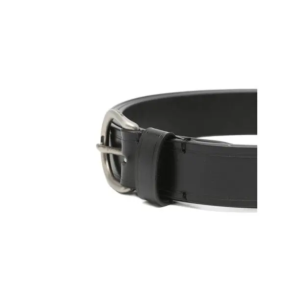 ANN DEMEULEMEESTER Smooth Calfskin Leather Belt With Silver-tone Buckle