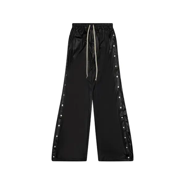 Rick Owens Wide-leg Trousers With Side Snap Buttons - Black
