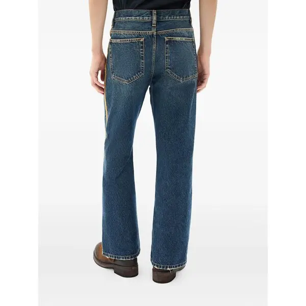ANN DEMEULEMEESTER Denim Wide-leg Jeans With Side Stripe