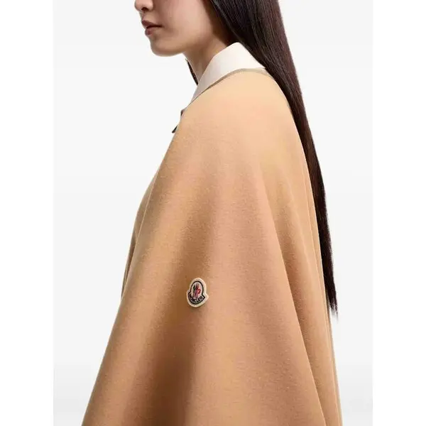 Moncler Beige Bow Detail Cape