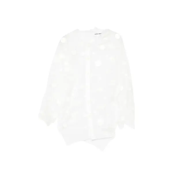 Junya Watanabe Crew Neck Cardigan - White