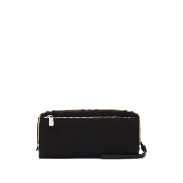 Burberry Travel Pouch With Signature Check Trim