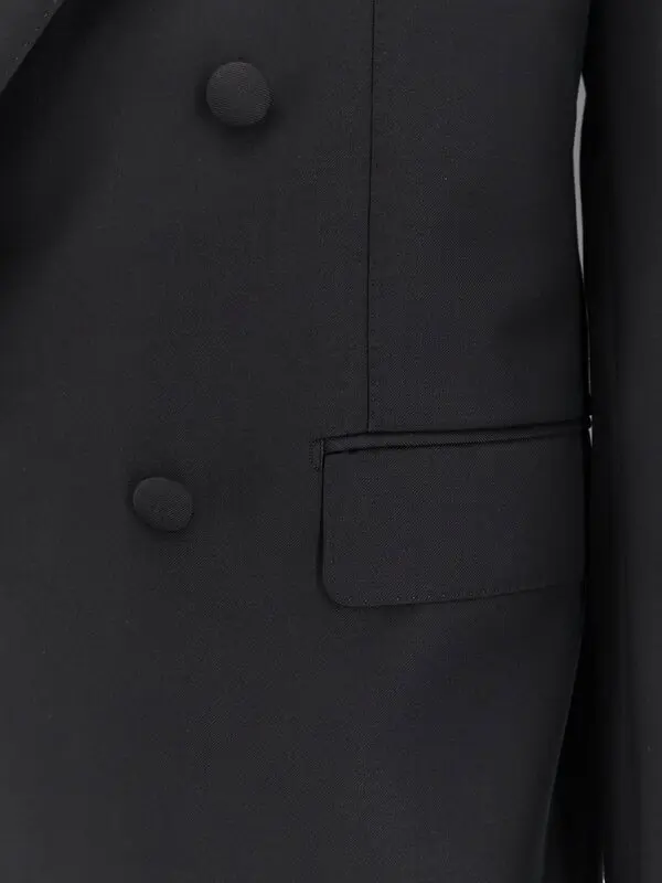 Dolce & Gabbana Double-breasted Virgin Wool Blazer - Multicolor