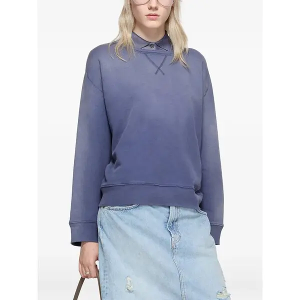 Acne Studios Crewneck Sweatshirt With Logo Detail - Blue