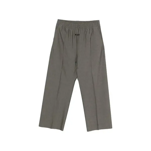 Fear Of God Grey Wool Blend Wide-leg Trousers