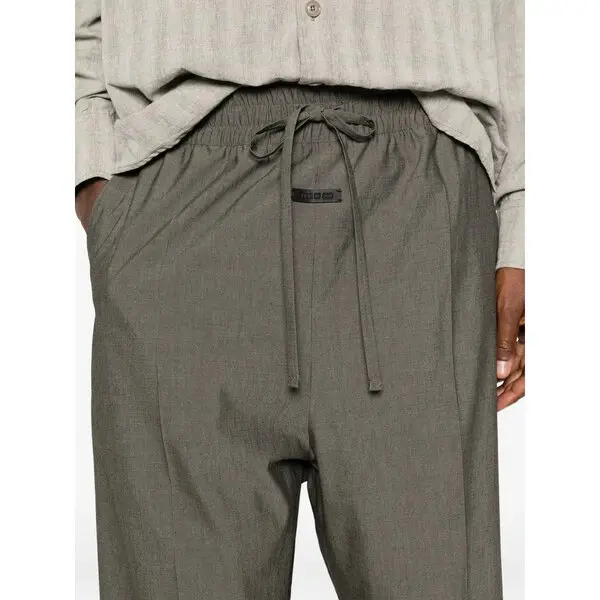 Fear Of God Grey Wool Blend Wide-leg Trousers