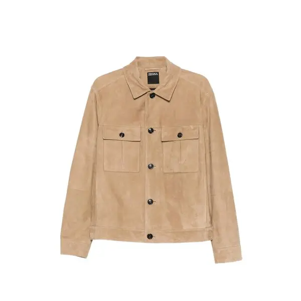 Zegna Neutrals Jackets Shirt Jackets