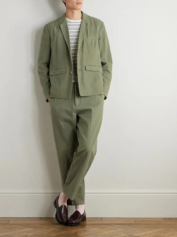Folk Lunar Linen And Cotton-blend Suit Jacket
