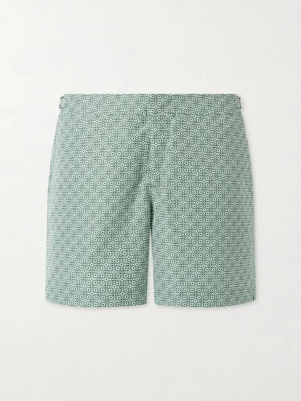 Orlebar Brown Bulldog Portico Straight-leg Swim Shorts - Green