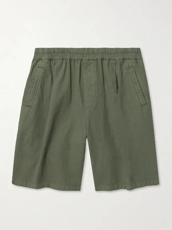 Folk Assembly Wide-leg Cotton-blend Shorts