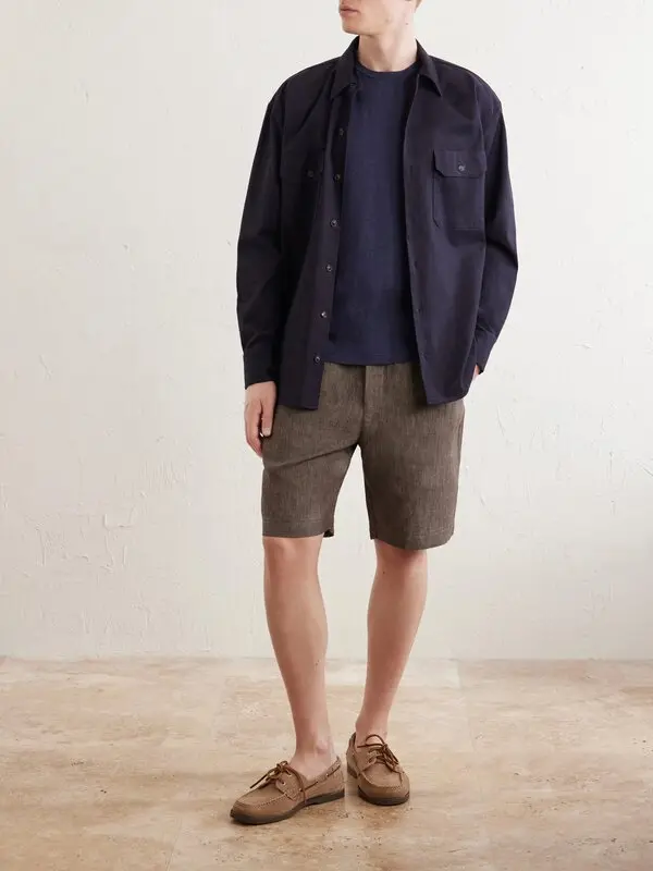 Sunspel Straight-leg Linen Shorts