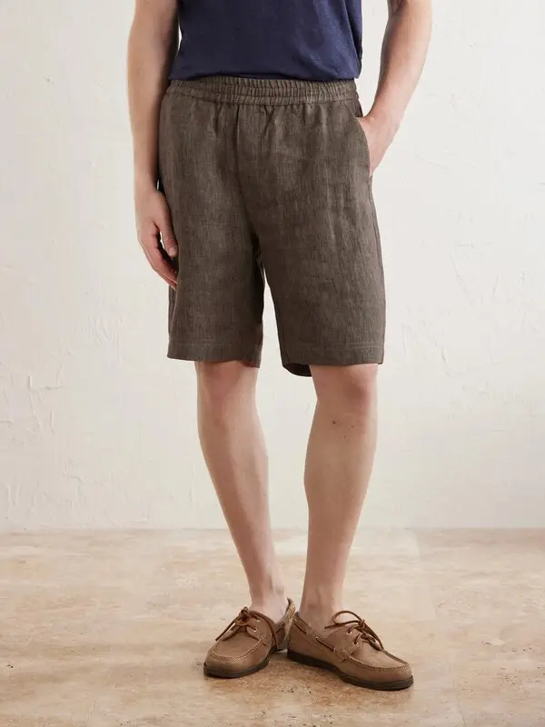 Sunspel Straight-leg Linen Shorts