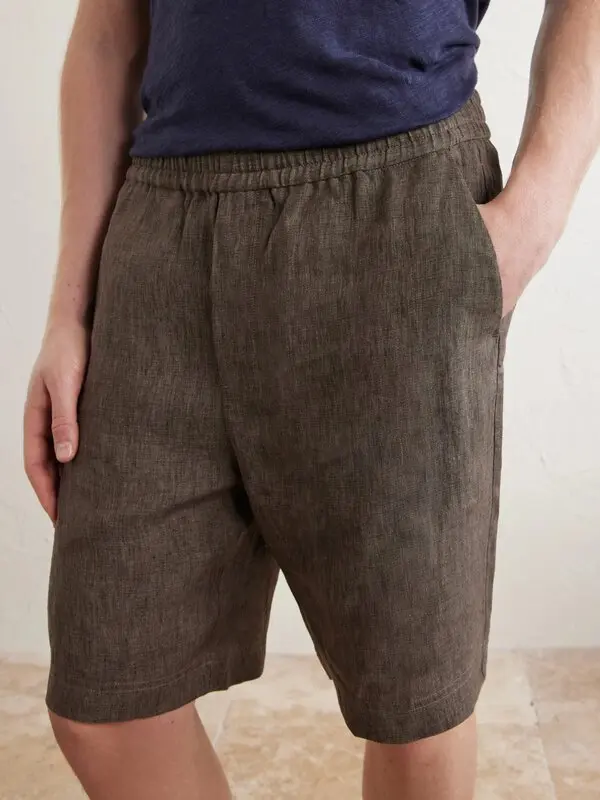 Sunspel Straight-leg Linen Shorts