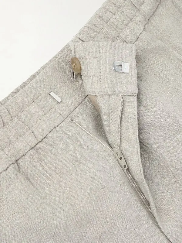 Sunspel Slim-fit Straight-leg Linen Trousers