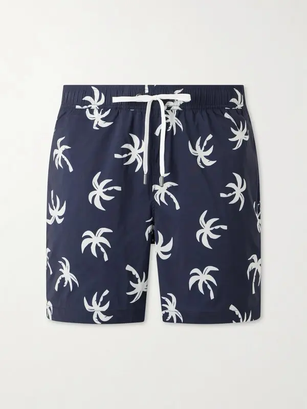 Onia Charles Straight-leg Printed Swim Shorts - Blue