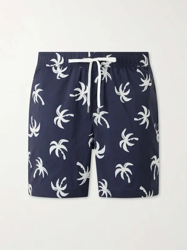 Onia Charles Straight-leg Printed Swim Shorts - Navy