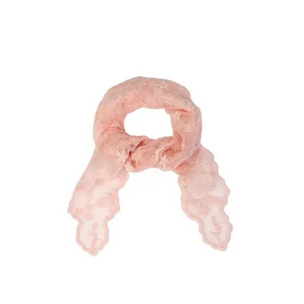 Saachi Embroidered Lace Light Bandana - Pink