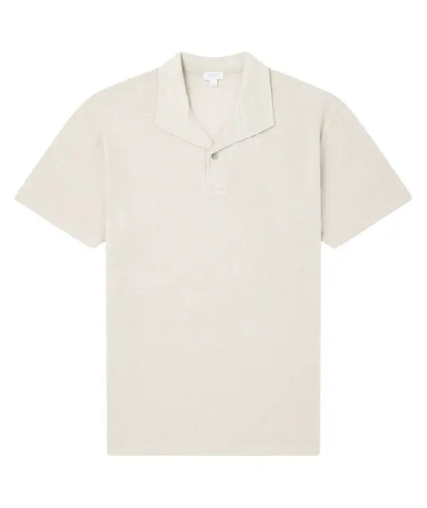 Sunspel Linen-piqué Polo Shirt