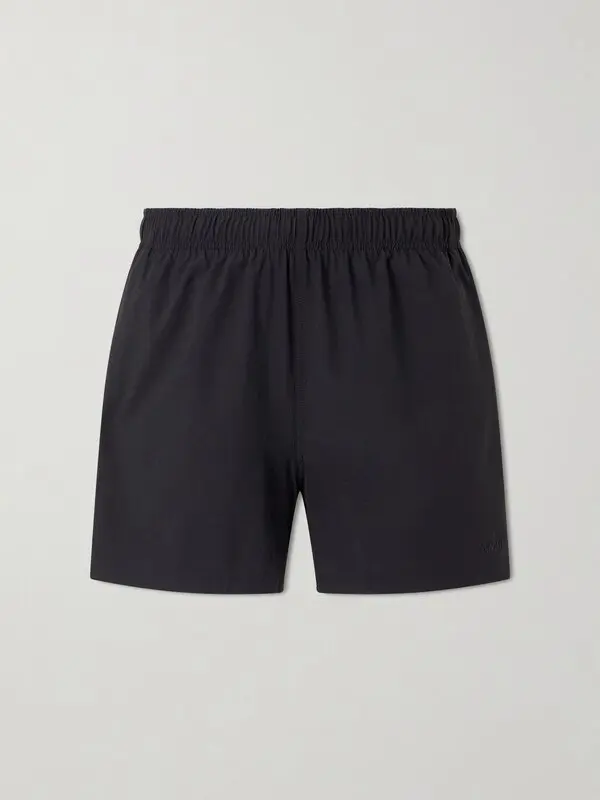 Nn07 Recycled-shell Straight-leg Swim Shorts - Black