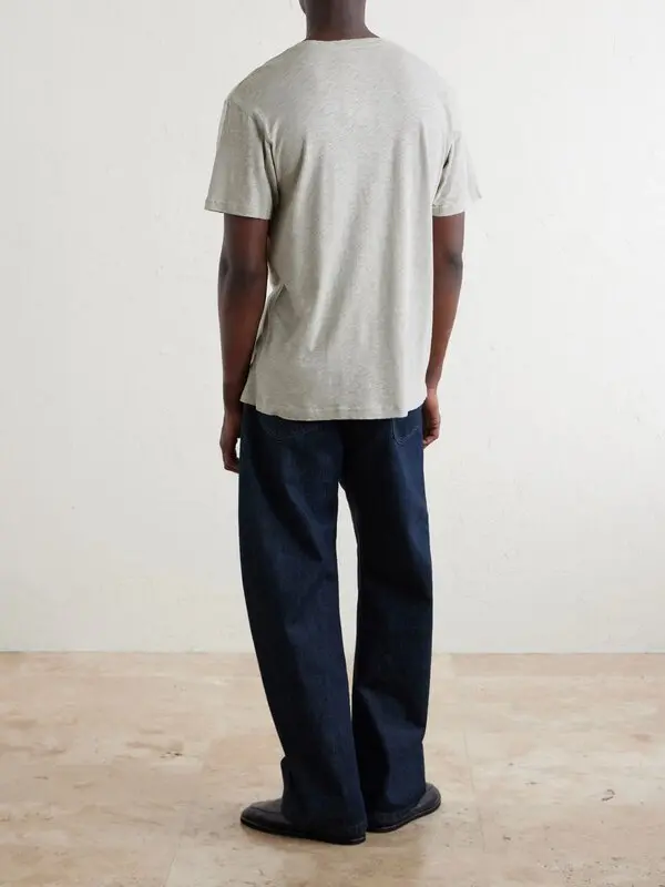 Sunspel Cotton And Linen-blend T-shirt - Neutrals