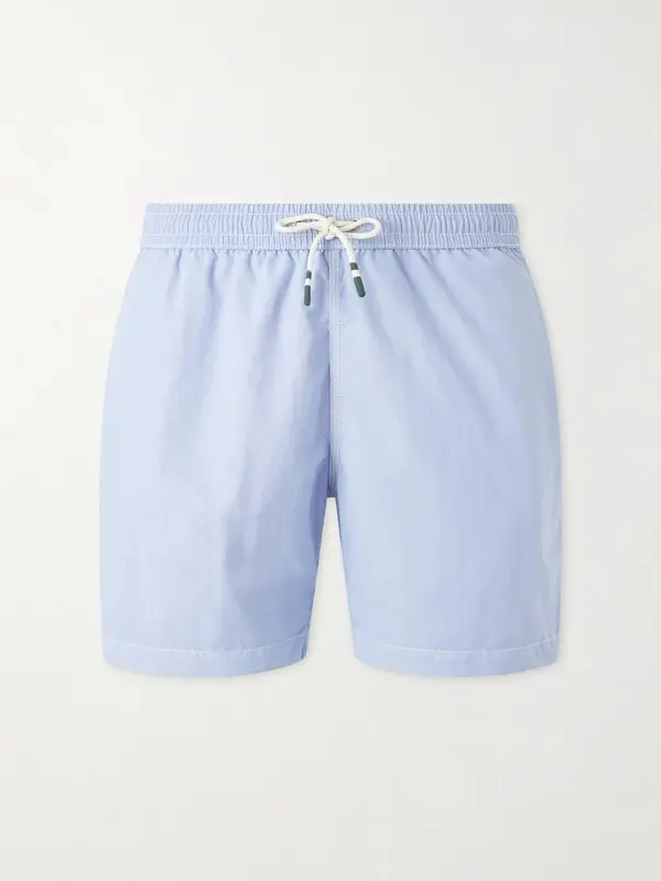 Hartford Slim-fit Mid-length Swim Shorts - Blue