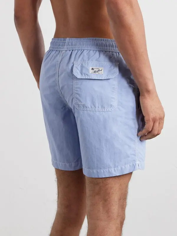 Hartford Slim-fit Mid-length Swim Shorts - Blue