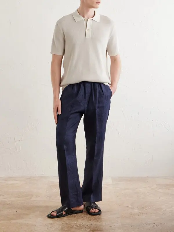 Sunspel Ribbed Cotton Polo-shirt