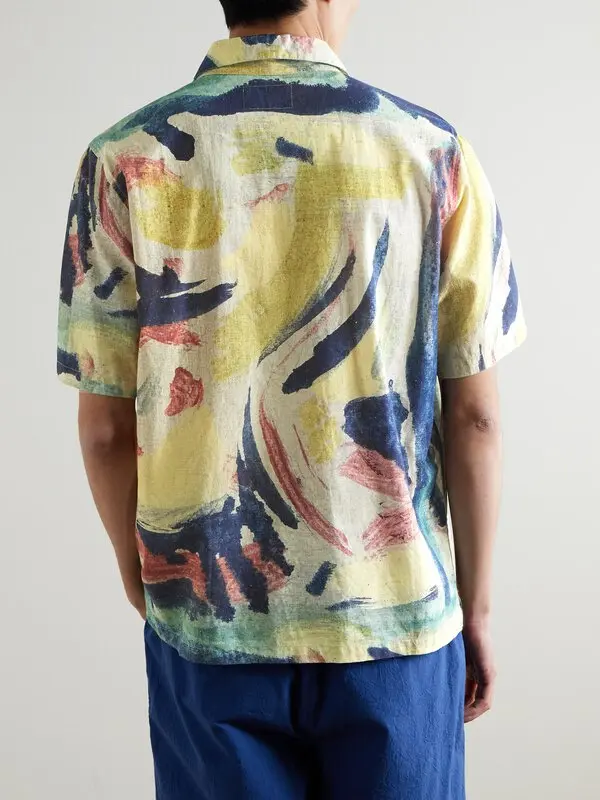 Folk Gabe Printed Linen And Cotton-blend Shirt - Multi