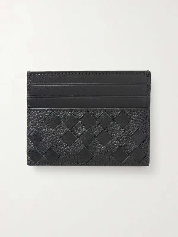 Bottega Veneta Intrecciato Leather Cardholder - Black