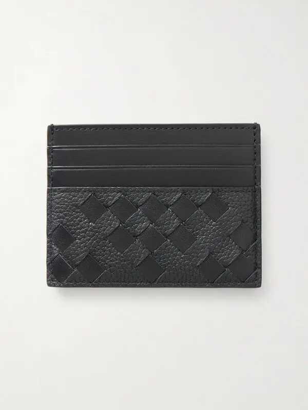 Bottega Veneta Diamonds Dover Intrecciato Leather Cardholder