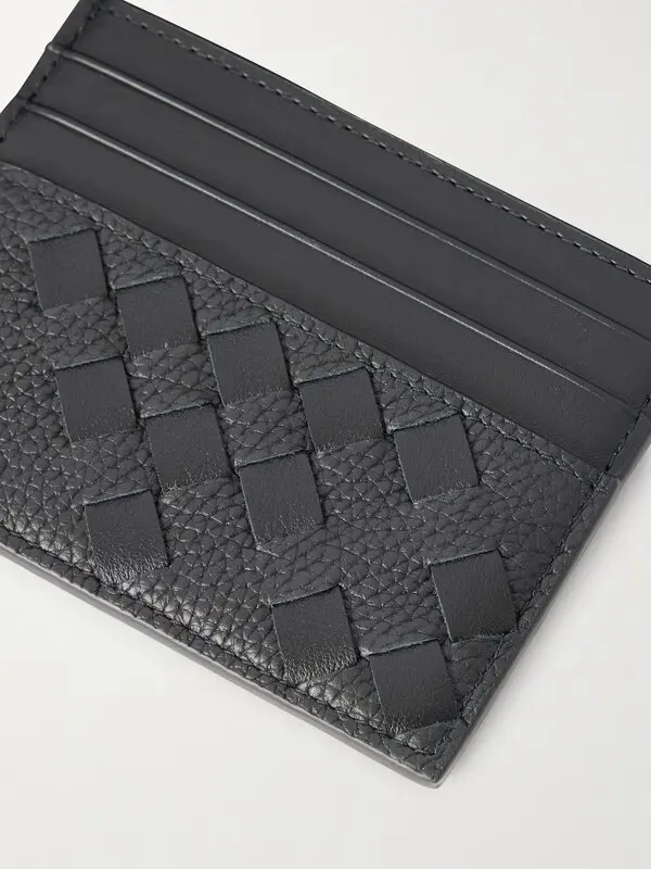 Bottega Veneta Diamonds Dover Intrecciato Leather Cardholder